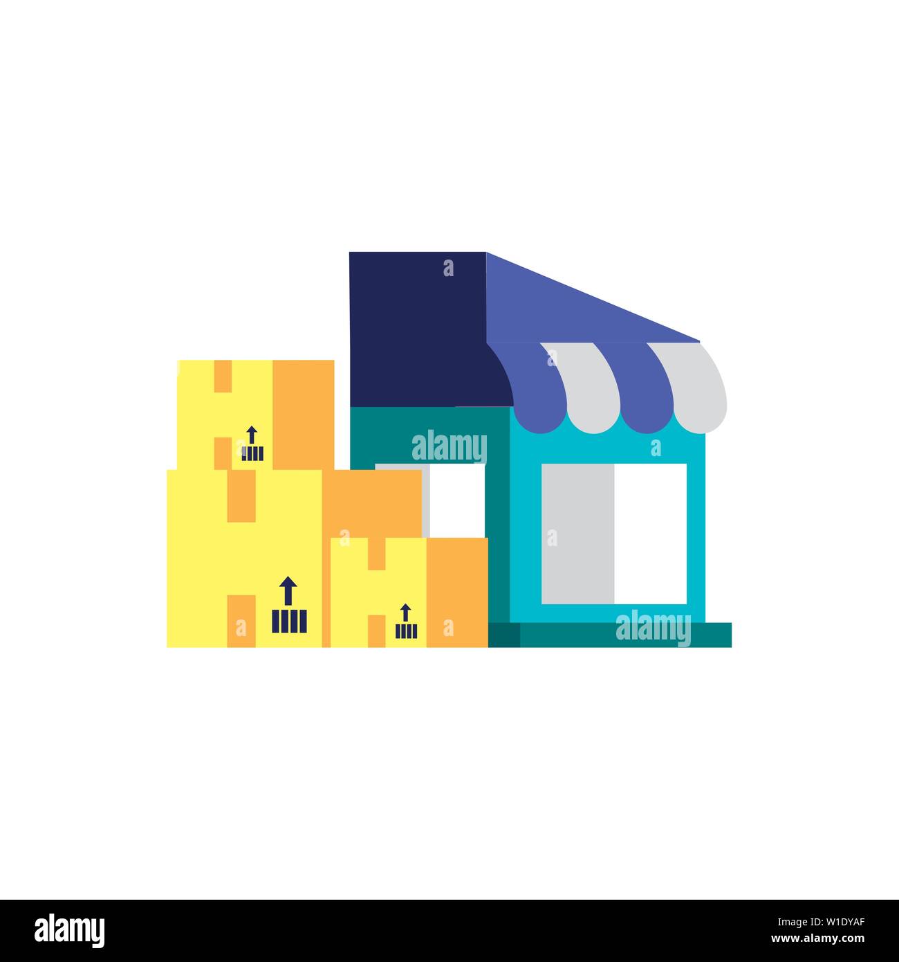 Store facade building carton hi-res stock photography and images - Alamy