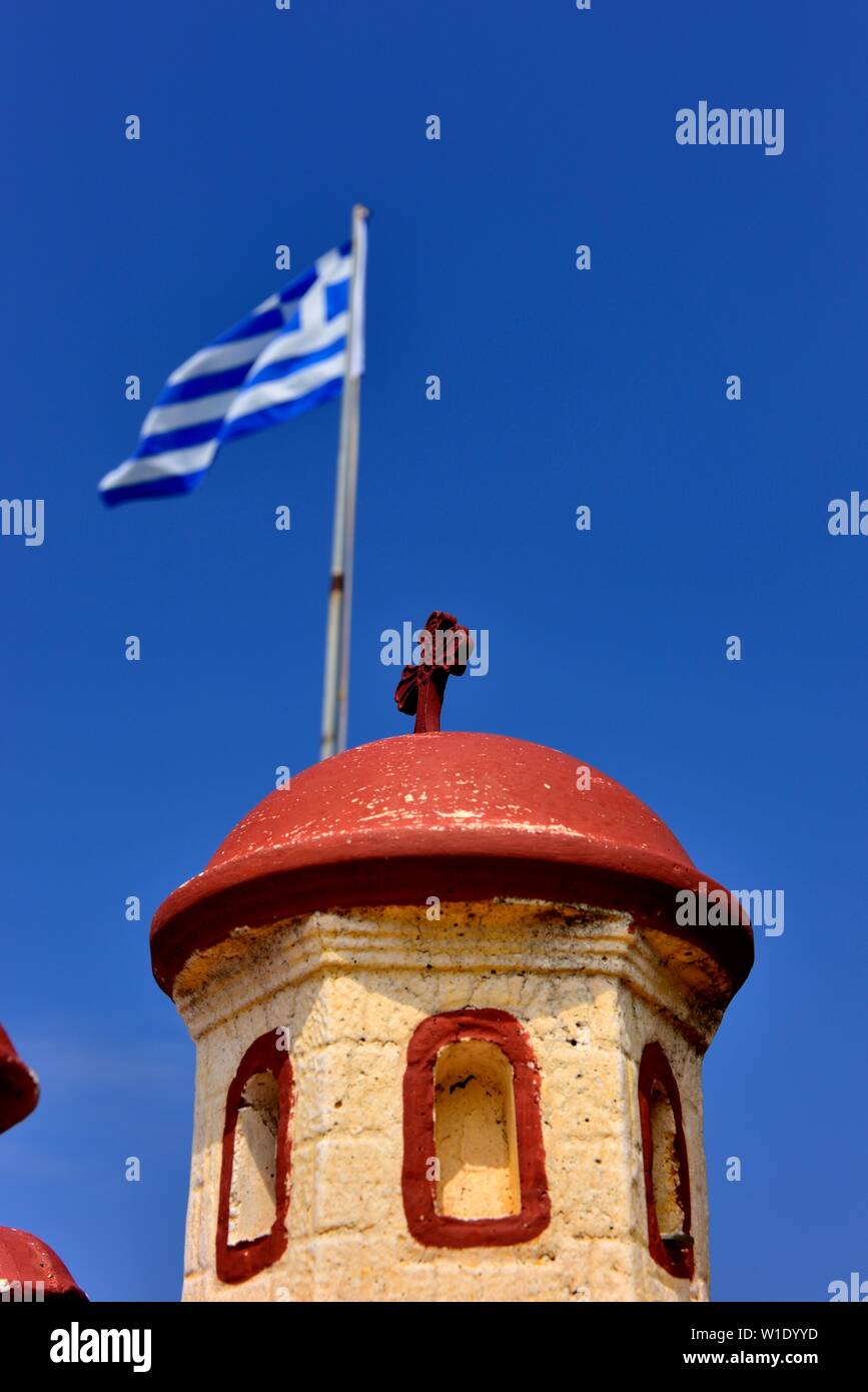 Miniature Greek church shrine,memorial church,church ,Paleokastritsa ...