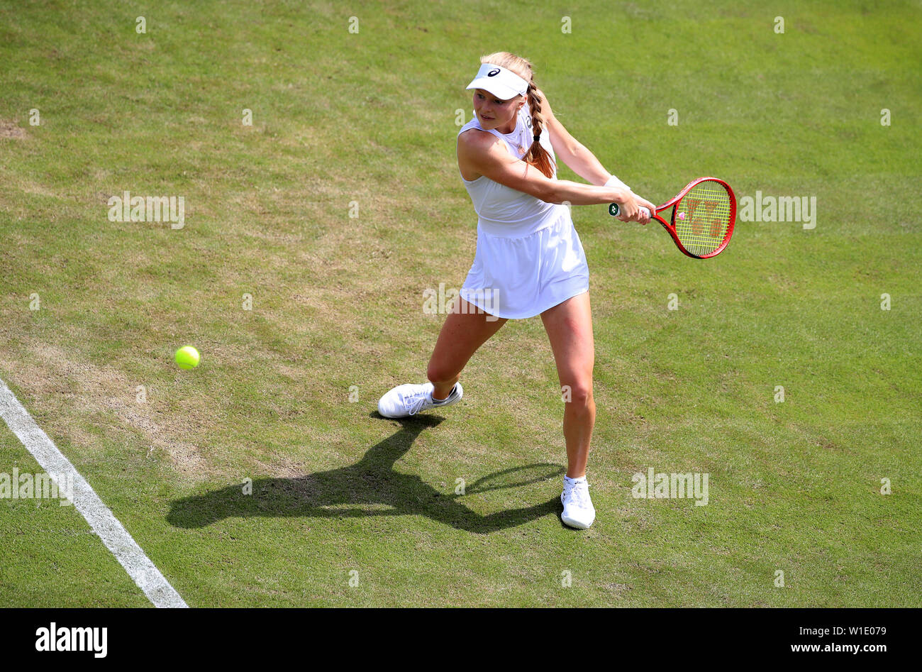 Harriet Dart in action on day two of the Wimbledon Championships at the ...