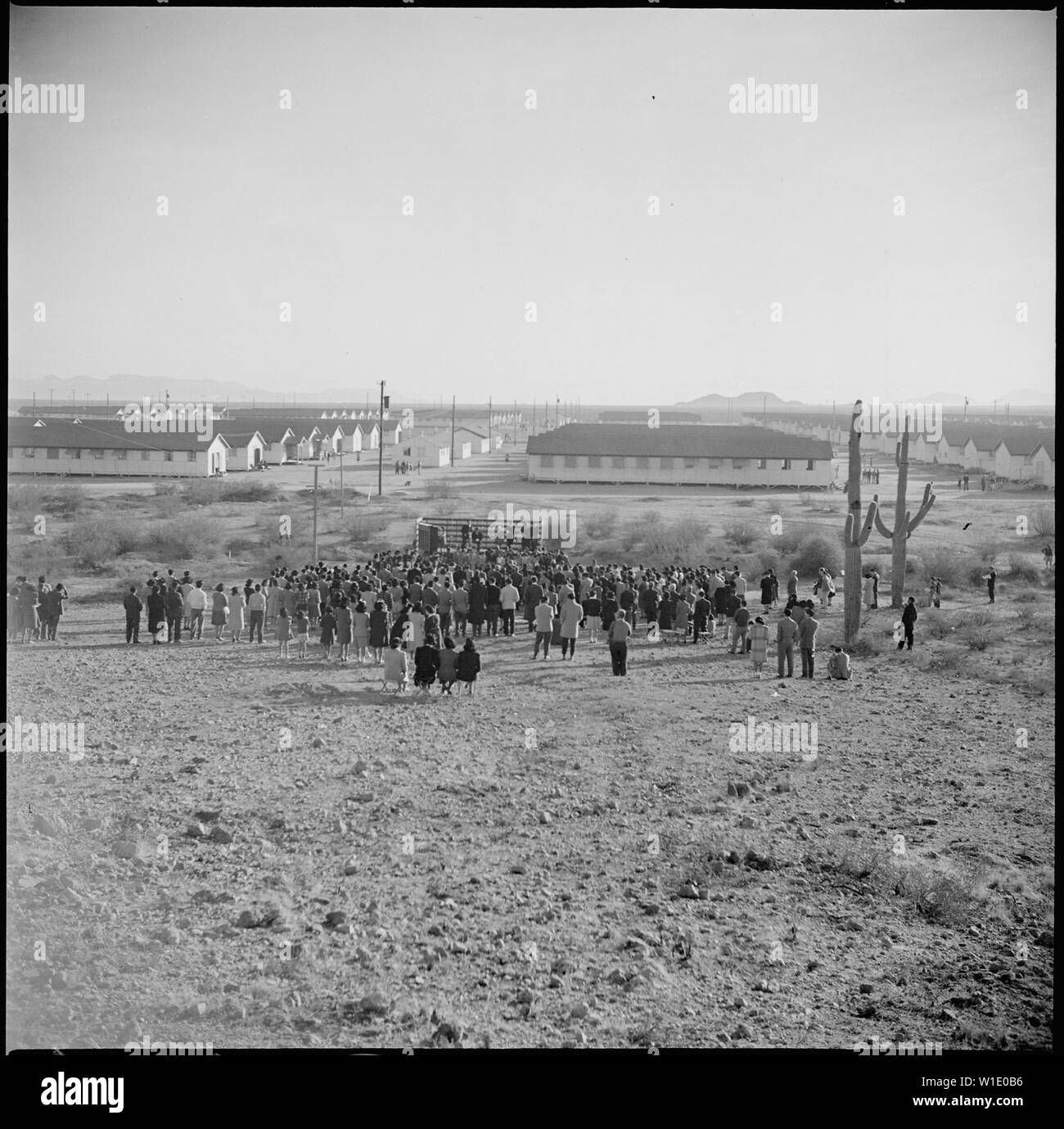 Gila River Relocation Center, Rivers, Arizona. Sunrise Services ...