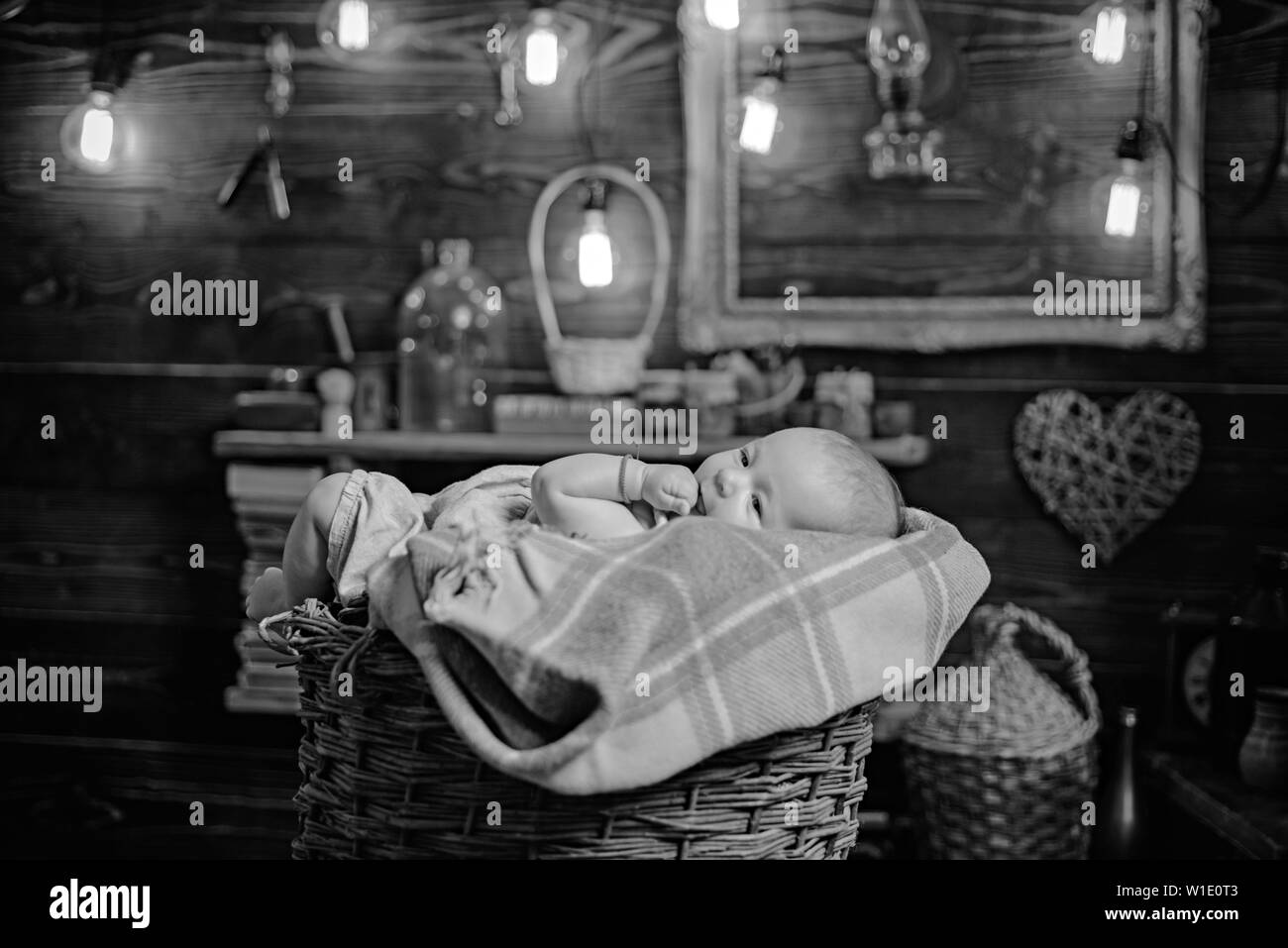 Caring mother. Sweet little baby. New life and baby birth. Childhood ...