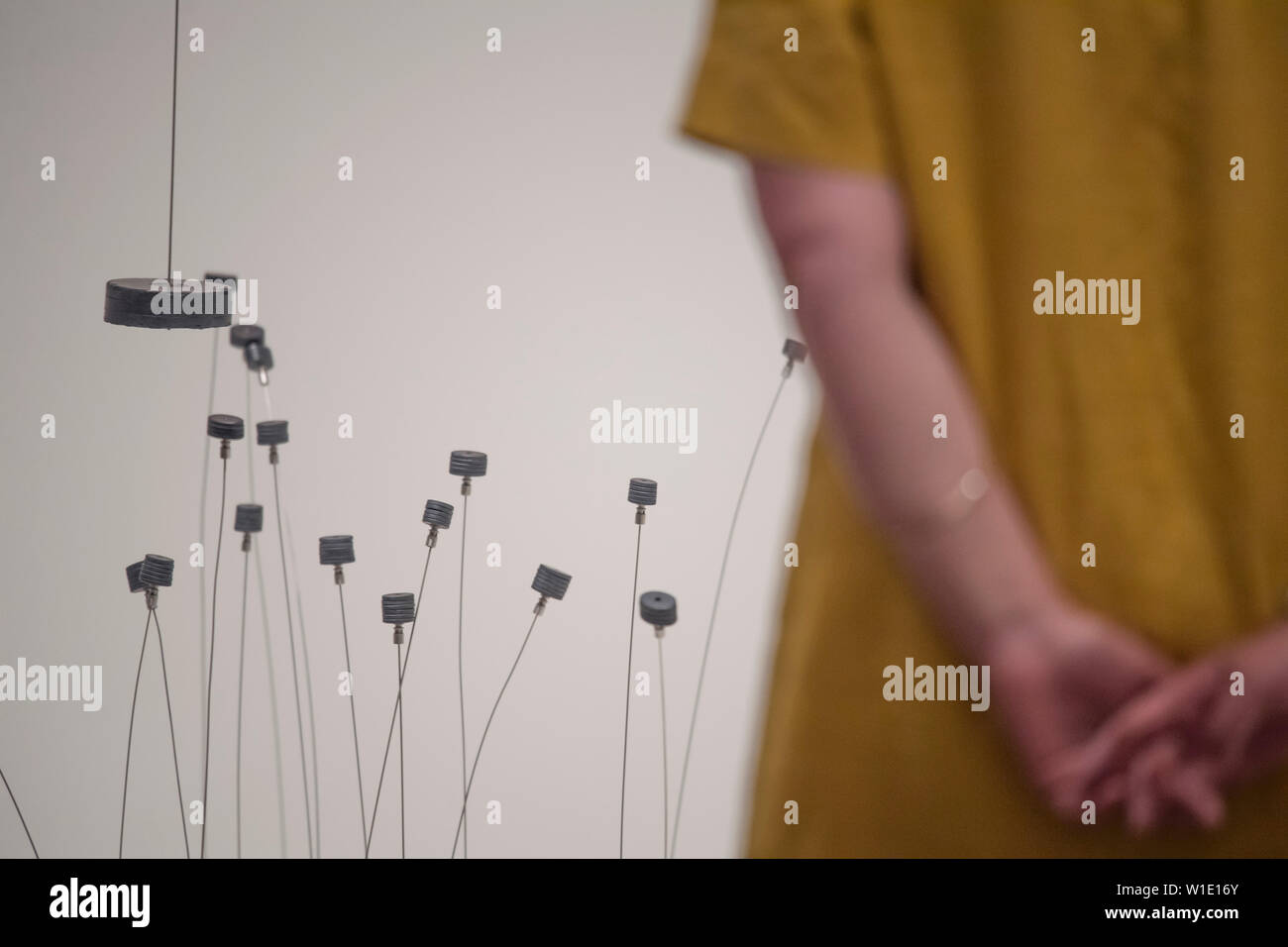 Tate Modern, London, UK. 2nd July 2019. Works by Takis, some of the ...