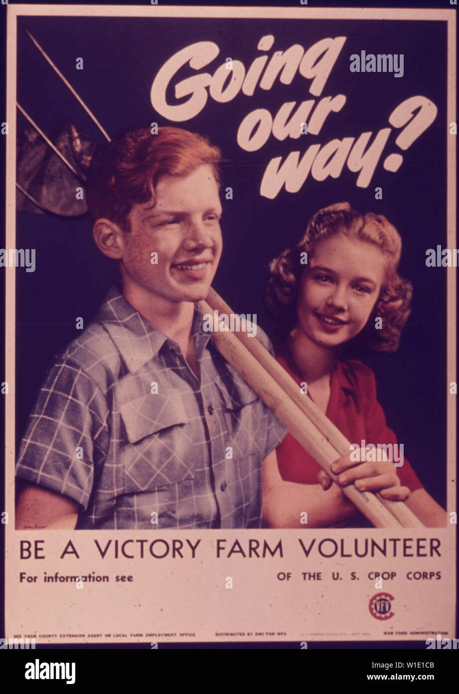 Going Our Way? Be a Victory Farm Volunteer Stock Photo - Alamy