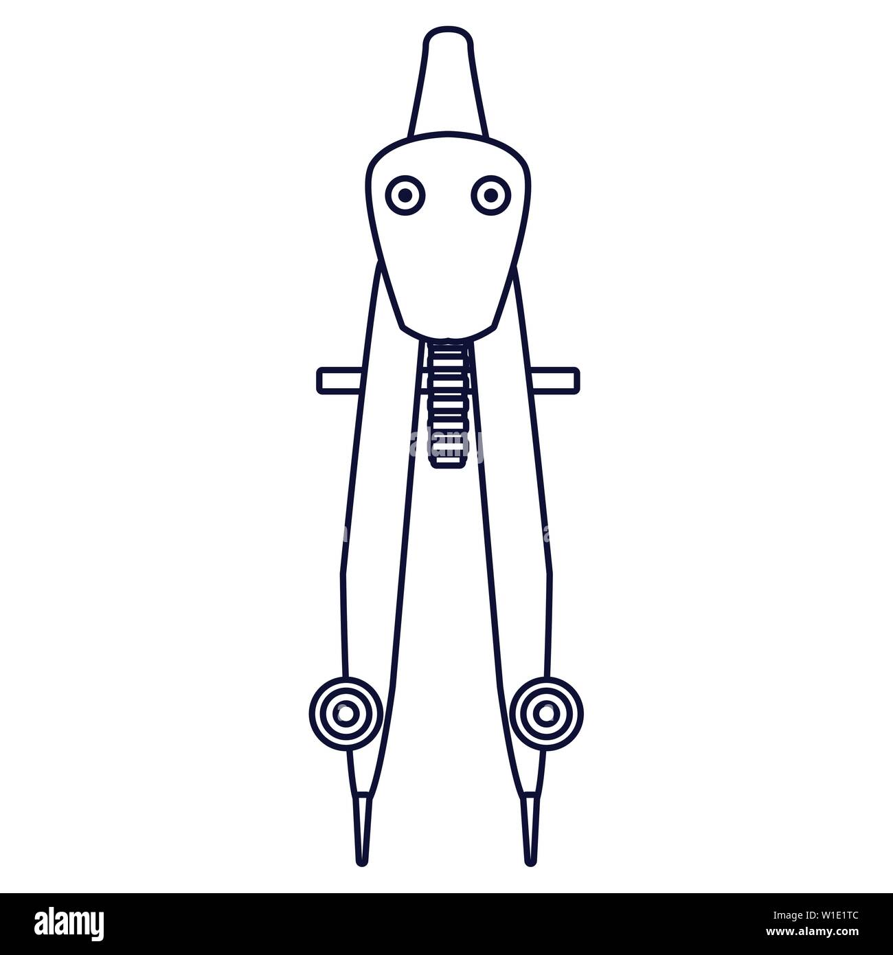 compass school on white background vector illustration Stock Vector ...