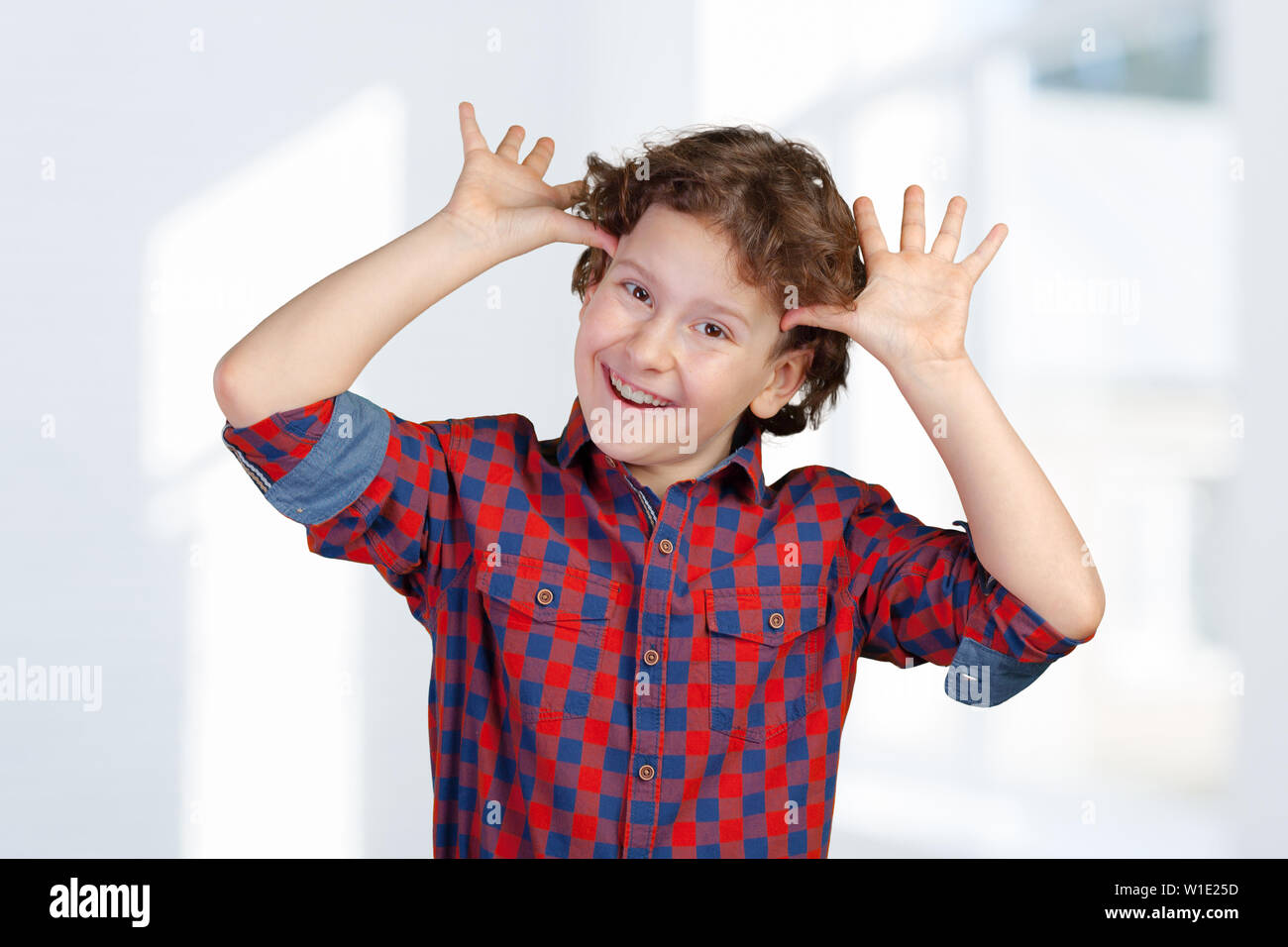 Portrait of funny little boy Stock Photo - Alamy