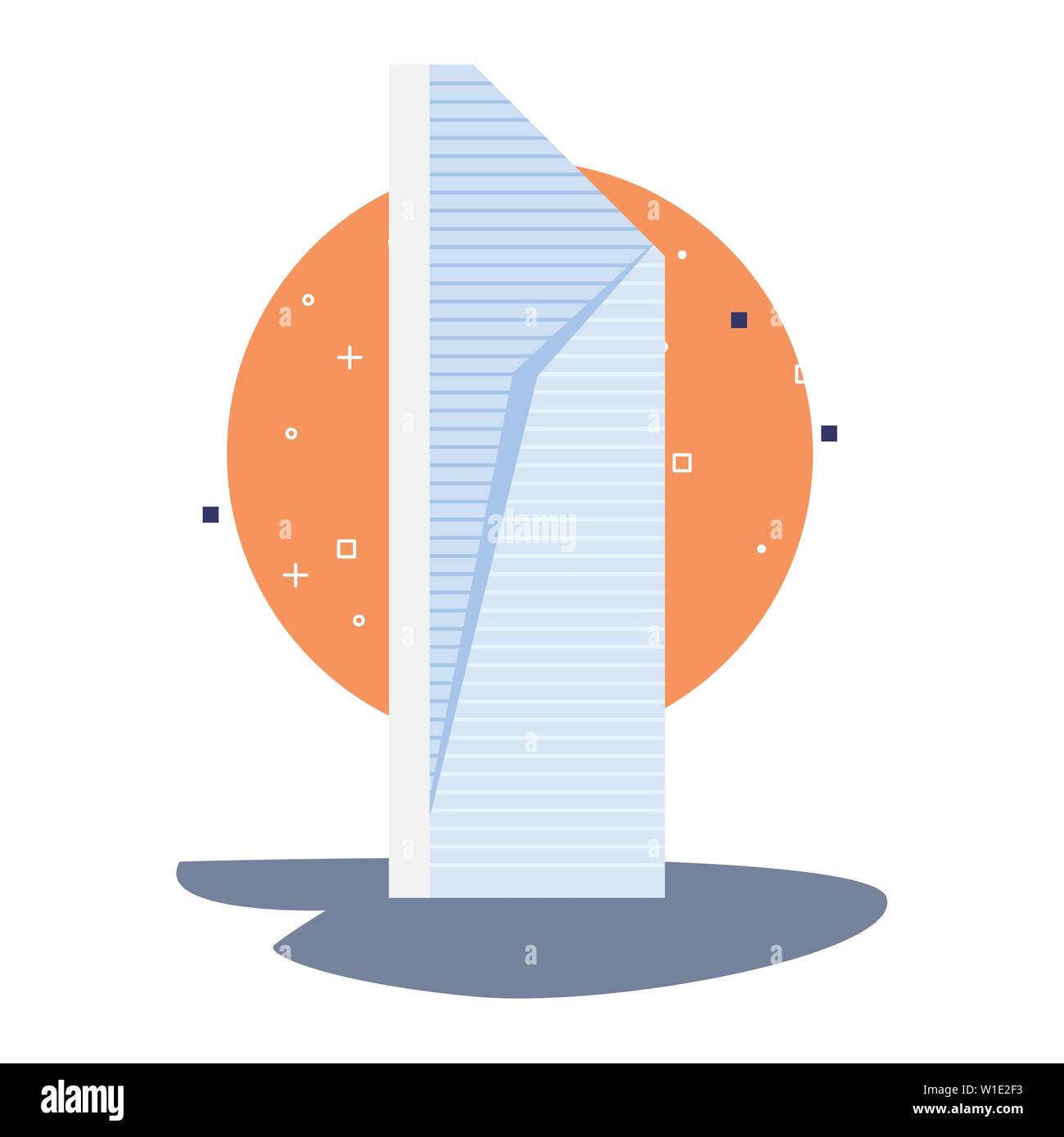 futuristic building urban tower icon vector illustration Stock Vector ...