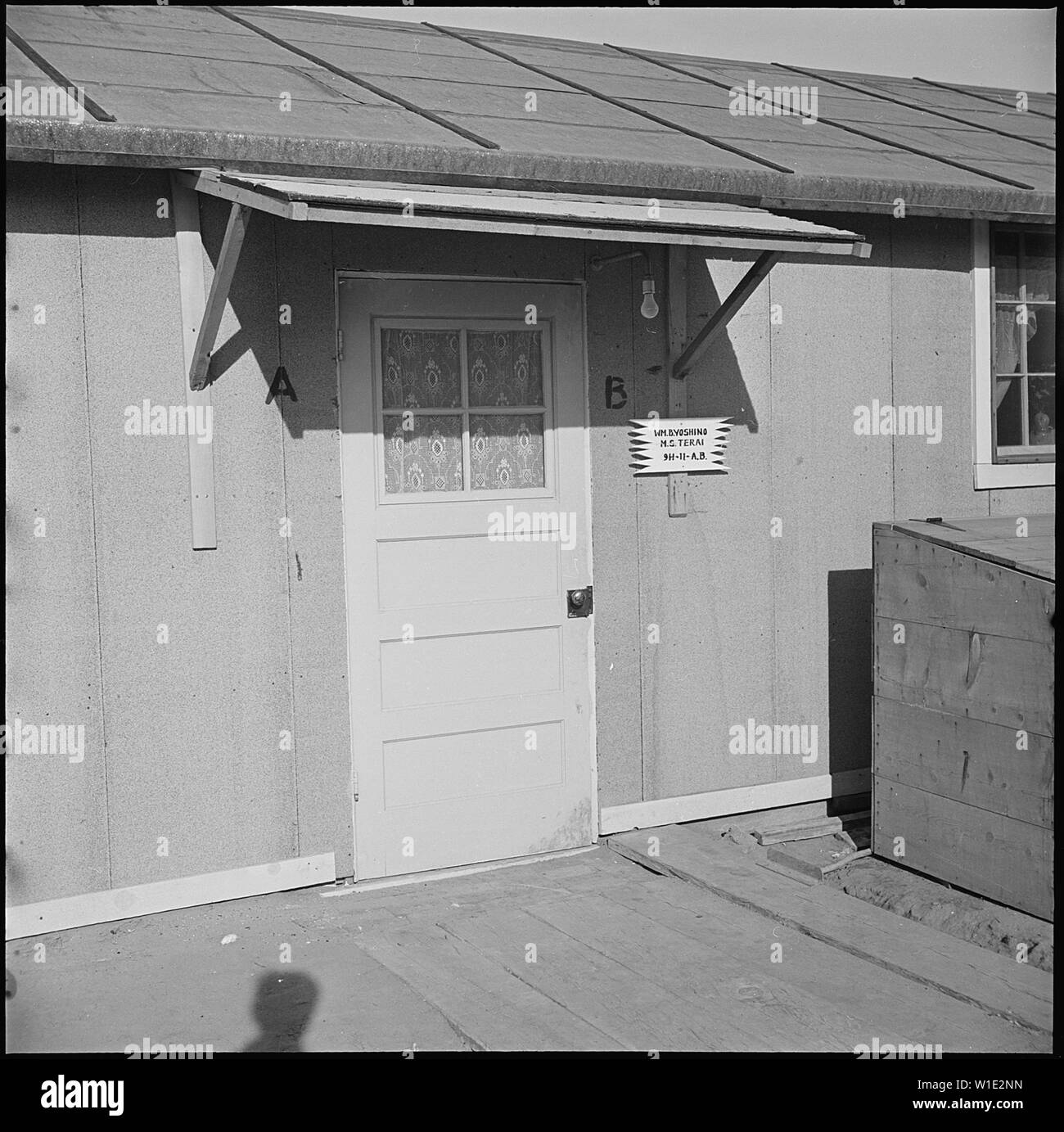 Granada Relocation Center, Amache, Colorado. A typical outside entrance ...