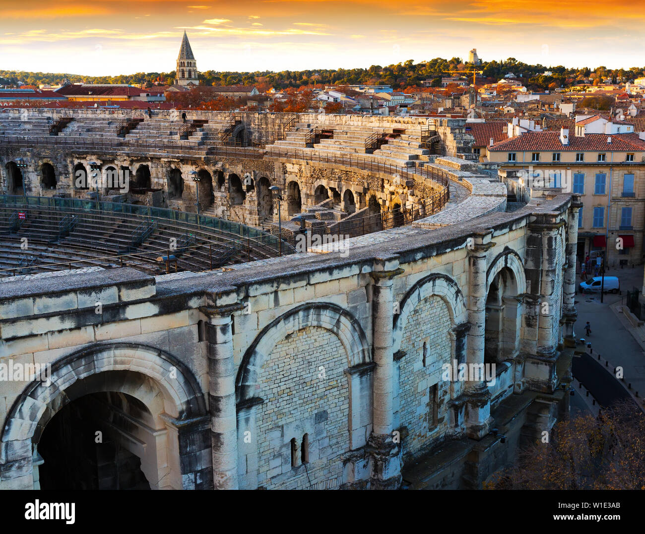 Nimes roman monuments city hi-res stock photography and images - Alamy