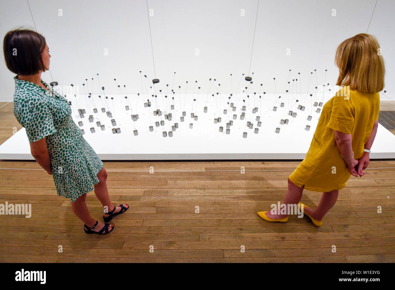 London, UK. 2 June 2019. Staff members view "Magnetic Fields", 1969, by ...