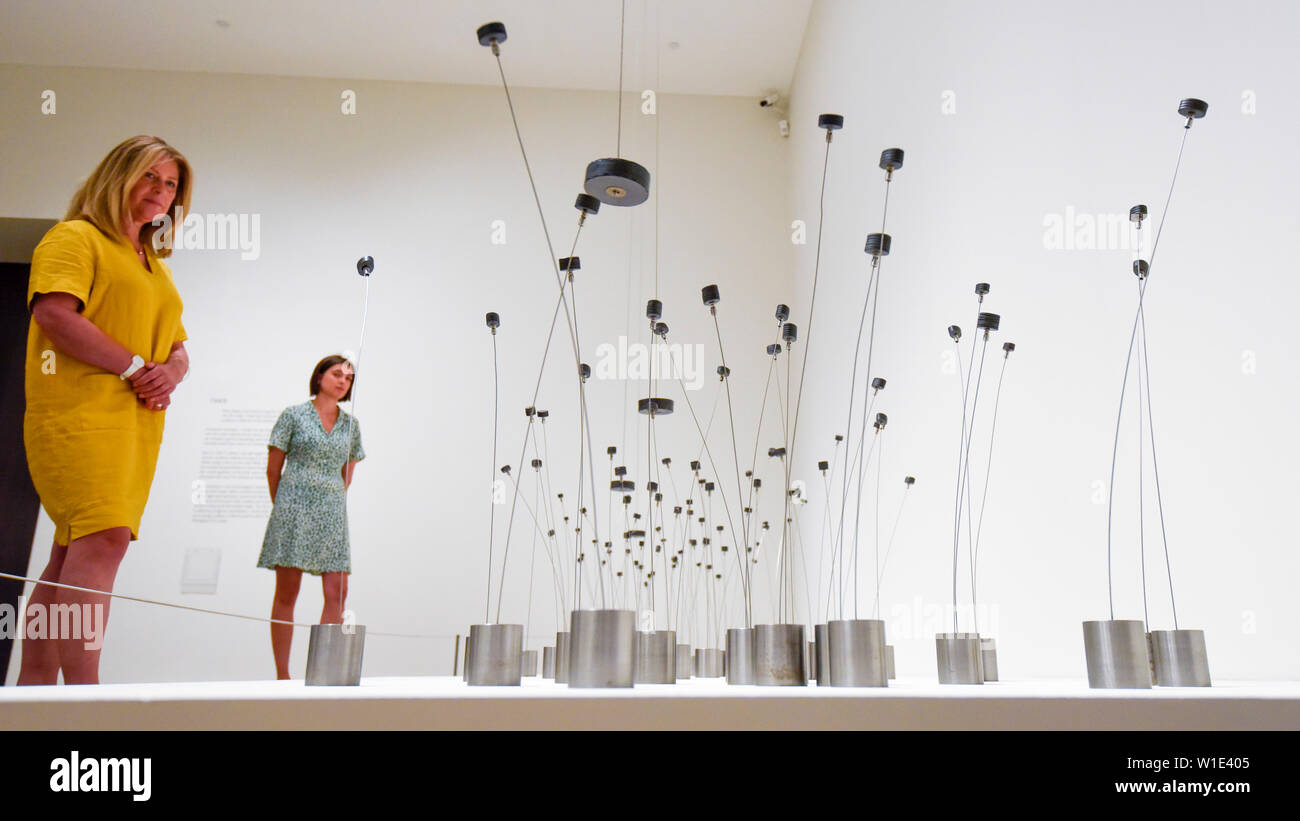 London, UK. 2 June 2019. Staff members view "Magnetic Fields", 1969, by ...