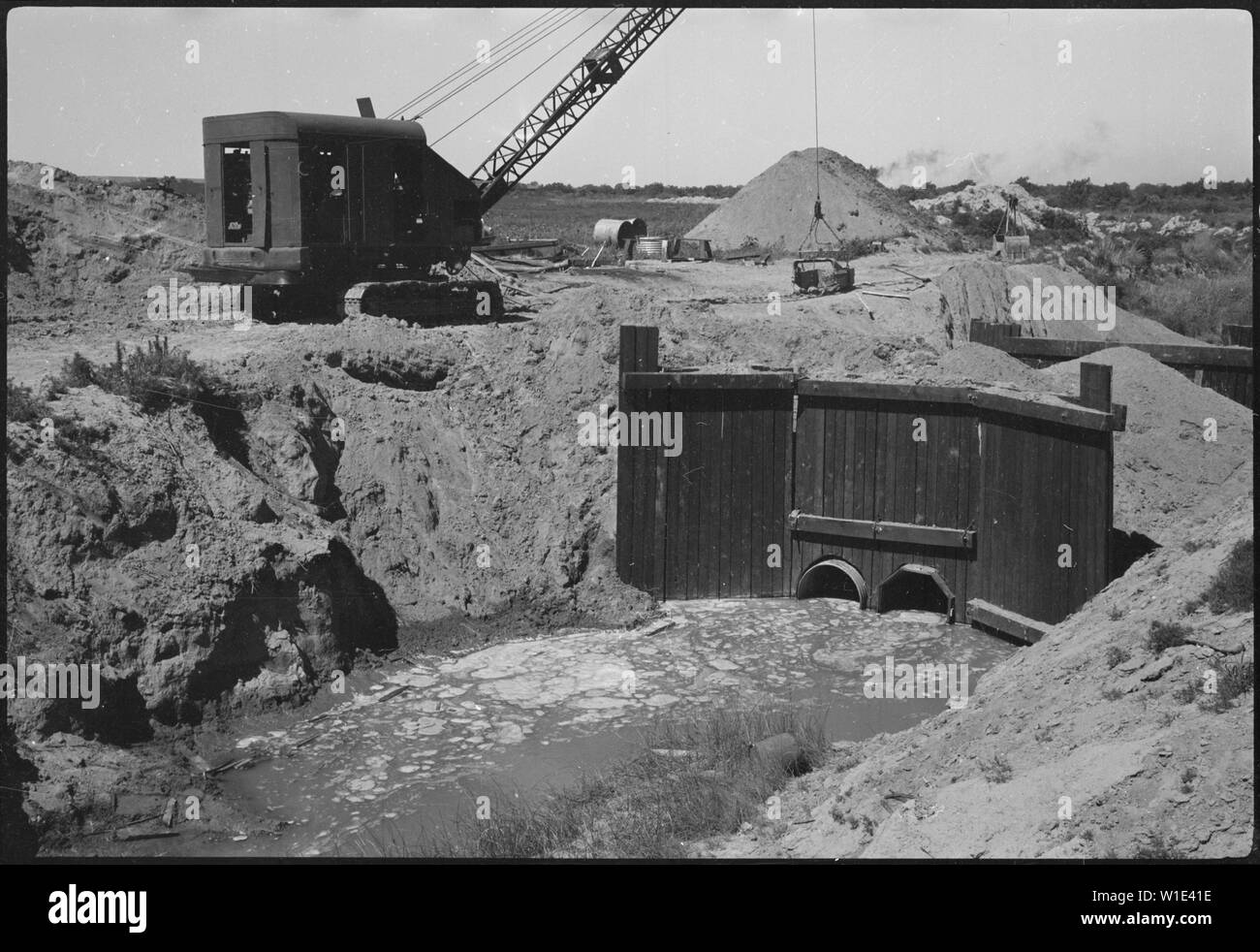 Granada Relocation Center, Amache, Colorado. Flood control structure on ...