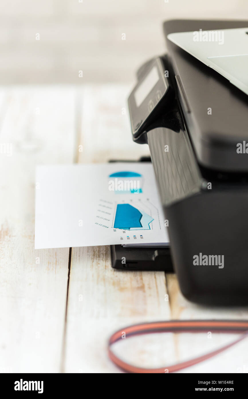 Printer, copier, scanner. Office table Stock Photo - Alamy