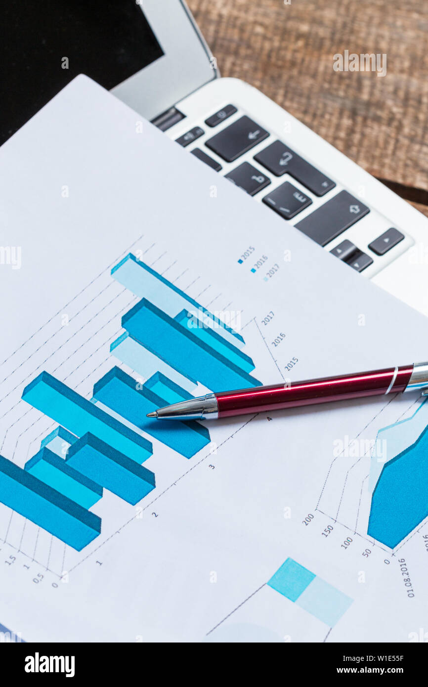 financial graph and chart Stock Photo - Alamy