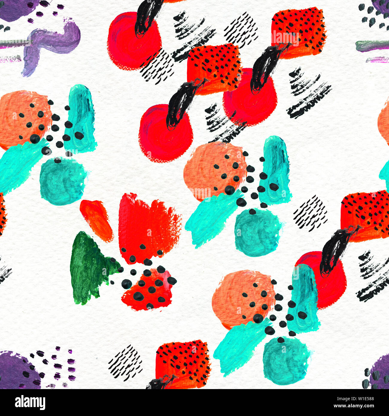 Seamless pattern made by hand drawn paint strokes Stock Photo - Alamy