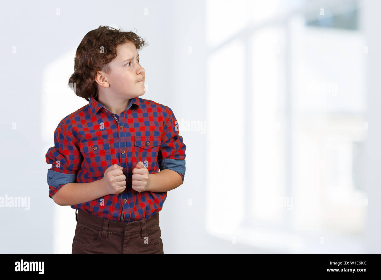 Portrait of an Angry Child Stock Photo - Alamy
