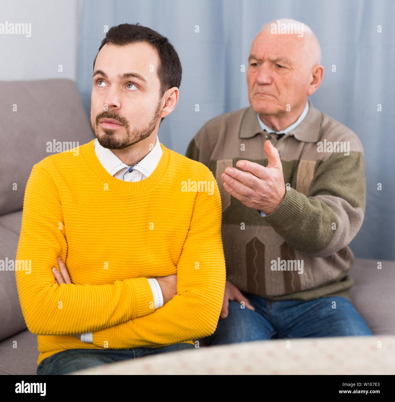 Father lecturing son hi-res stock photography and images - Alamy
