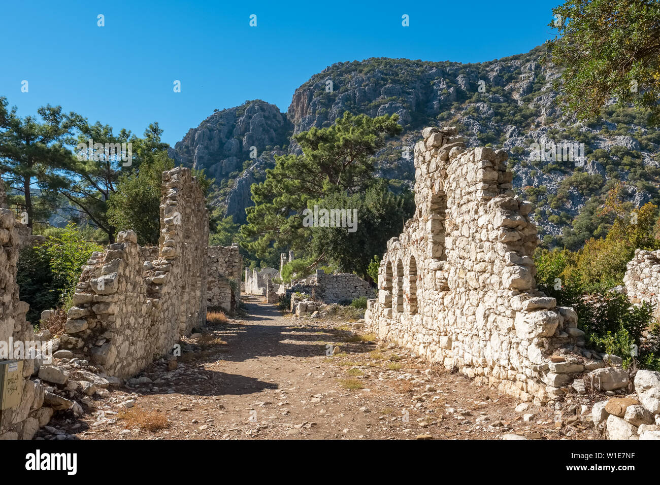 Lycian ruins of the ancient city of Olympos in Cirali village, Turkey ...