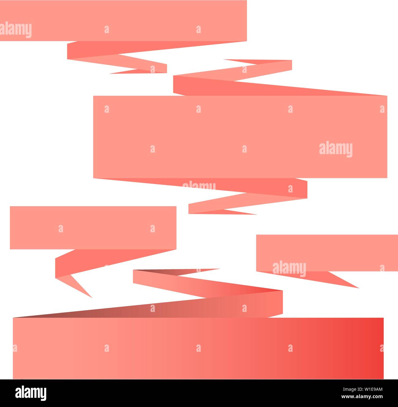 Flat design ribbons and banners vector template design elements set ...