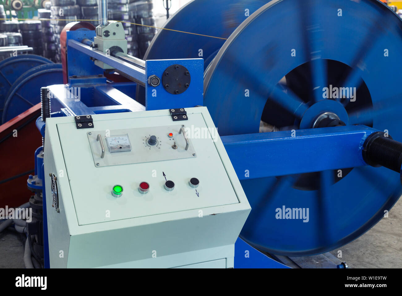 Inside the old factory manufacturing electrical cable Stock Photo - Alamy