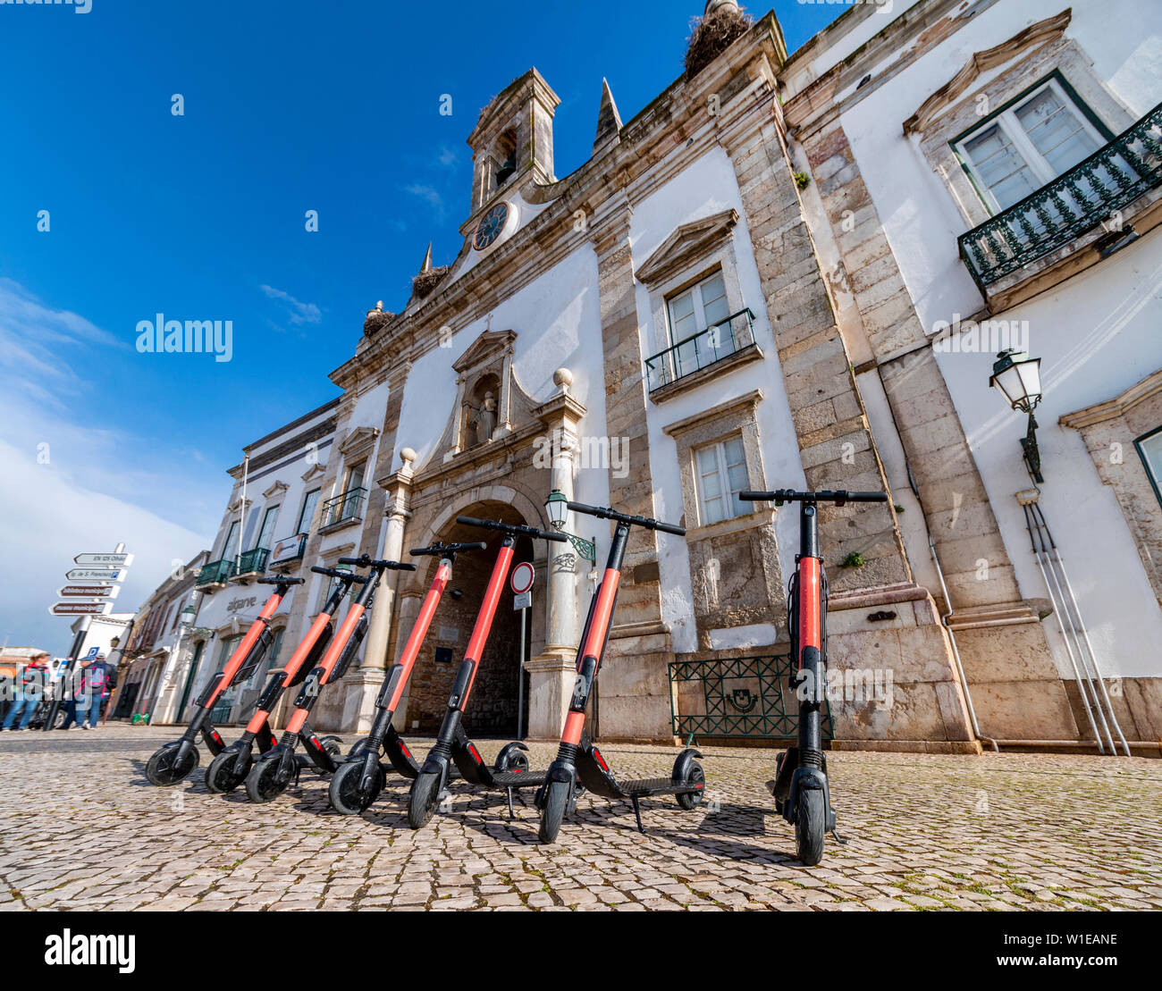 Main entrance to historical downtown of Faro city, Portugal Stock Photo ...