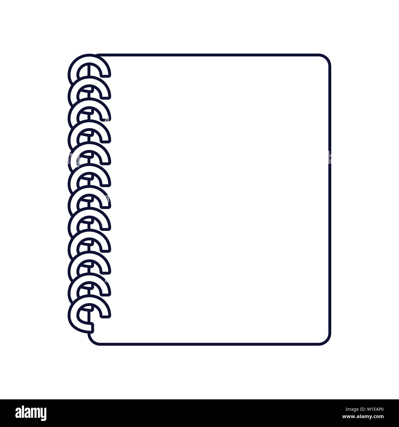 spiral notebook school on white background vector illustration Stock ...