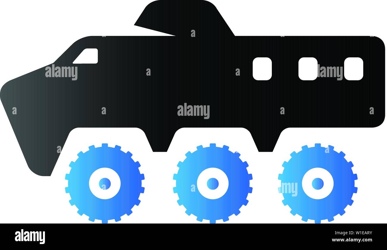 Armored vehicle icon in duo tone color. Military transportation Stock ...