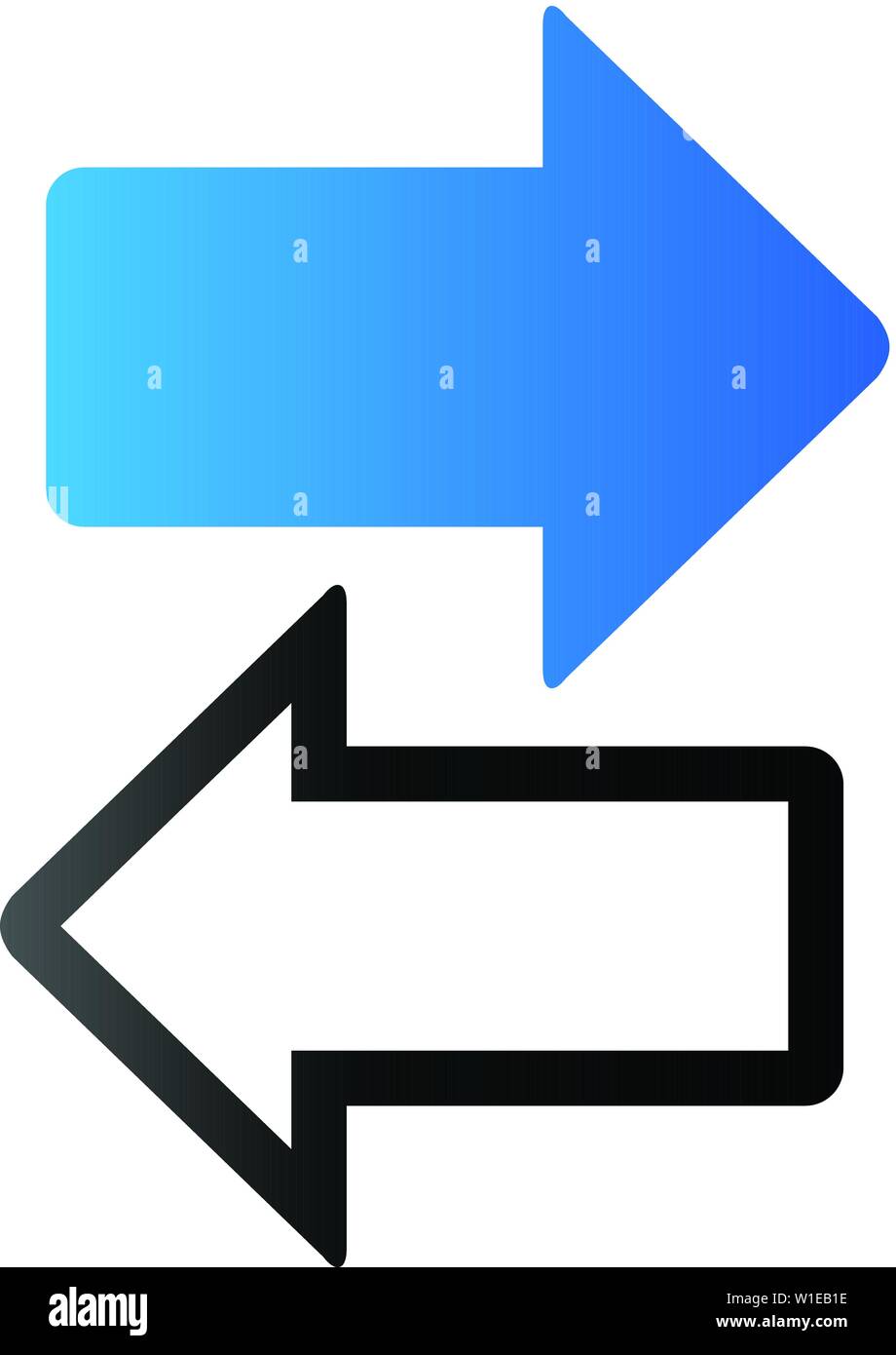Arrows icon in duo tone color. Communication data traffic Stock Vector ...
