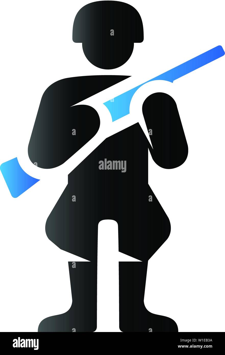 World War army icon in duo tone color. Weapon riffle uniform Stock ...