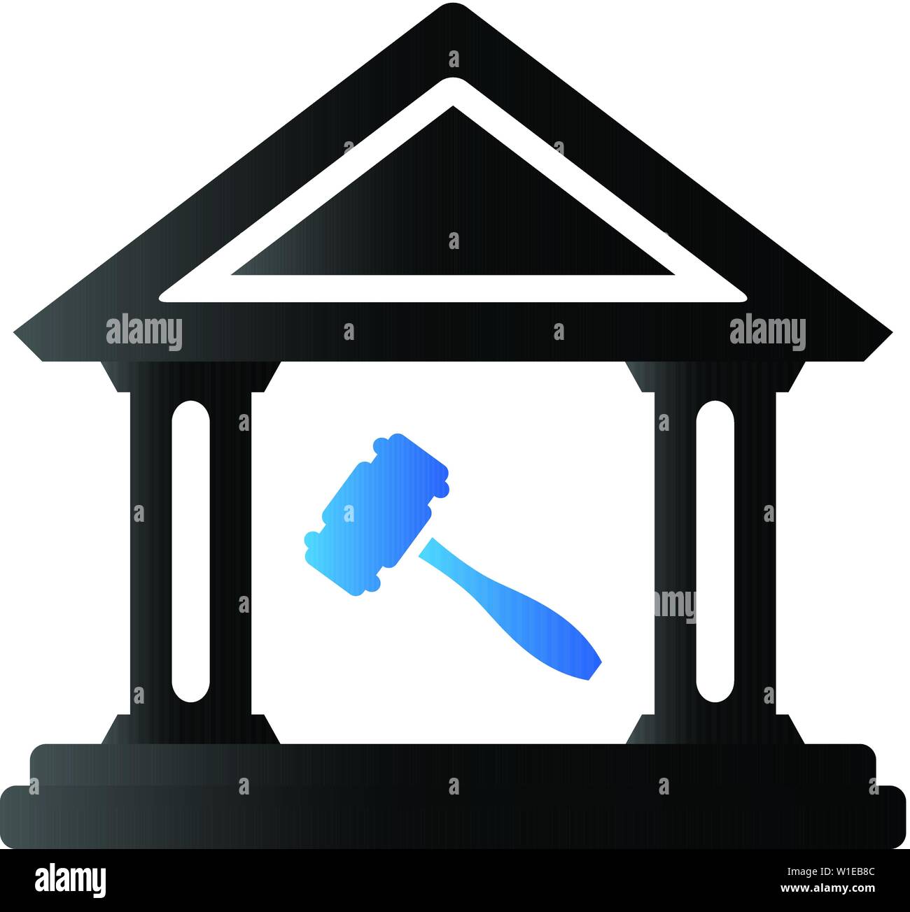 Auction house icon in duo tone color. Business bidding marketplace ...
