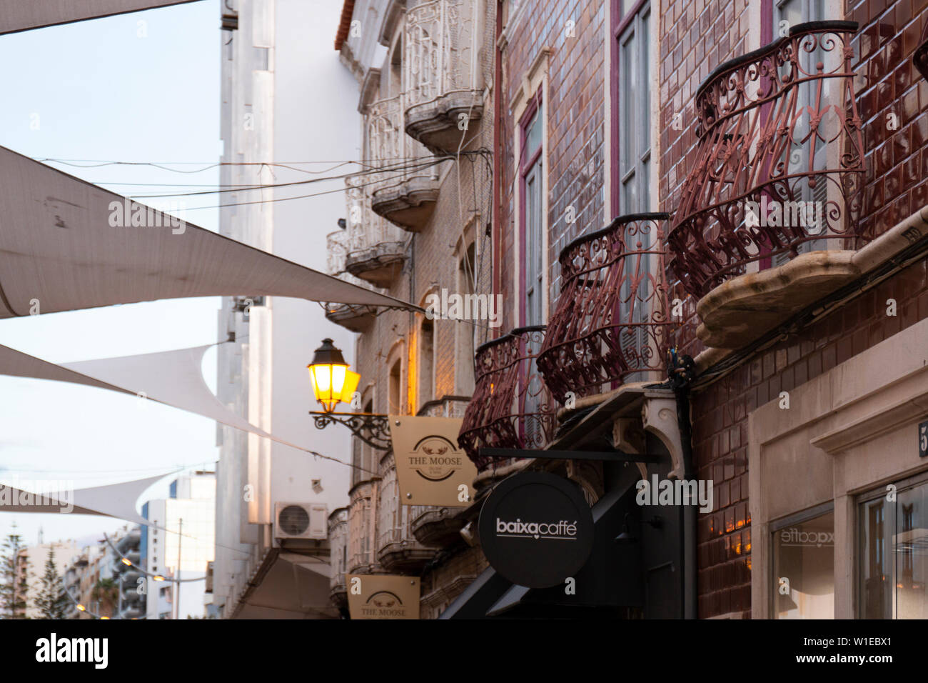 FARO, PORTUGAL: 20th OCTOBER, 2018 - Street of Santo Antonio in Faro ...
