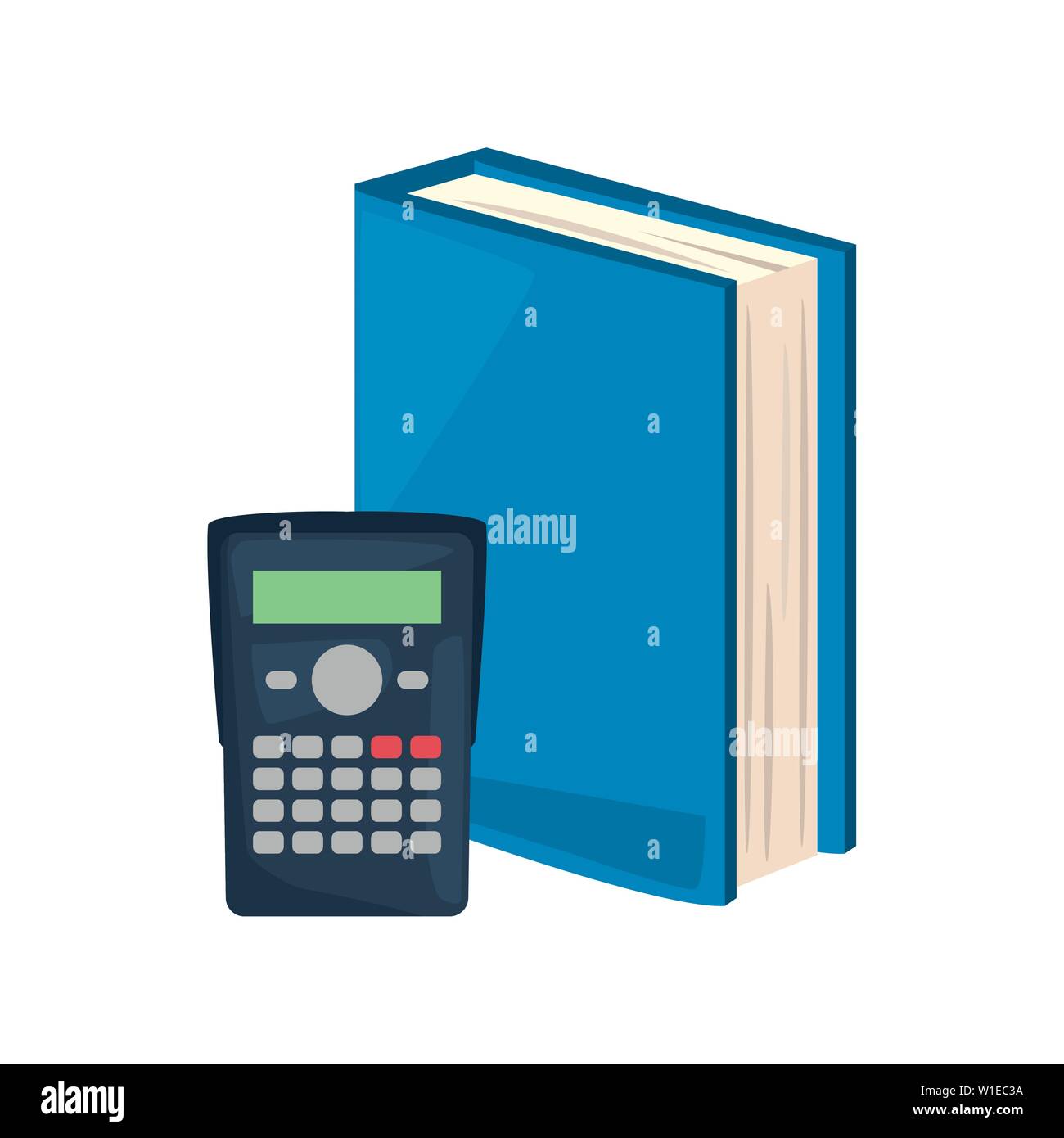 calculator and book back to school vector illustration Stock Vector ...