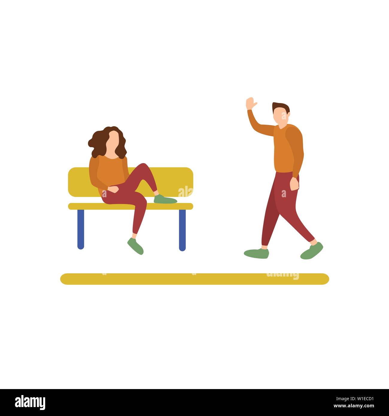 Park model bench Stock Vector Images - Alamy