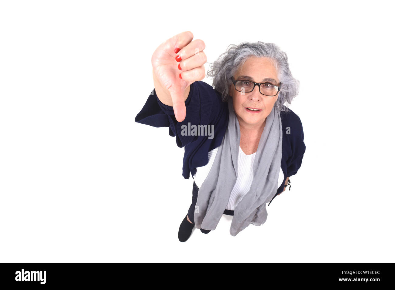 Old woman thumb up Cut Out Stock Images & Pictures - Alamy