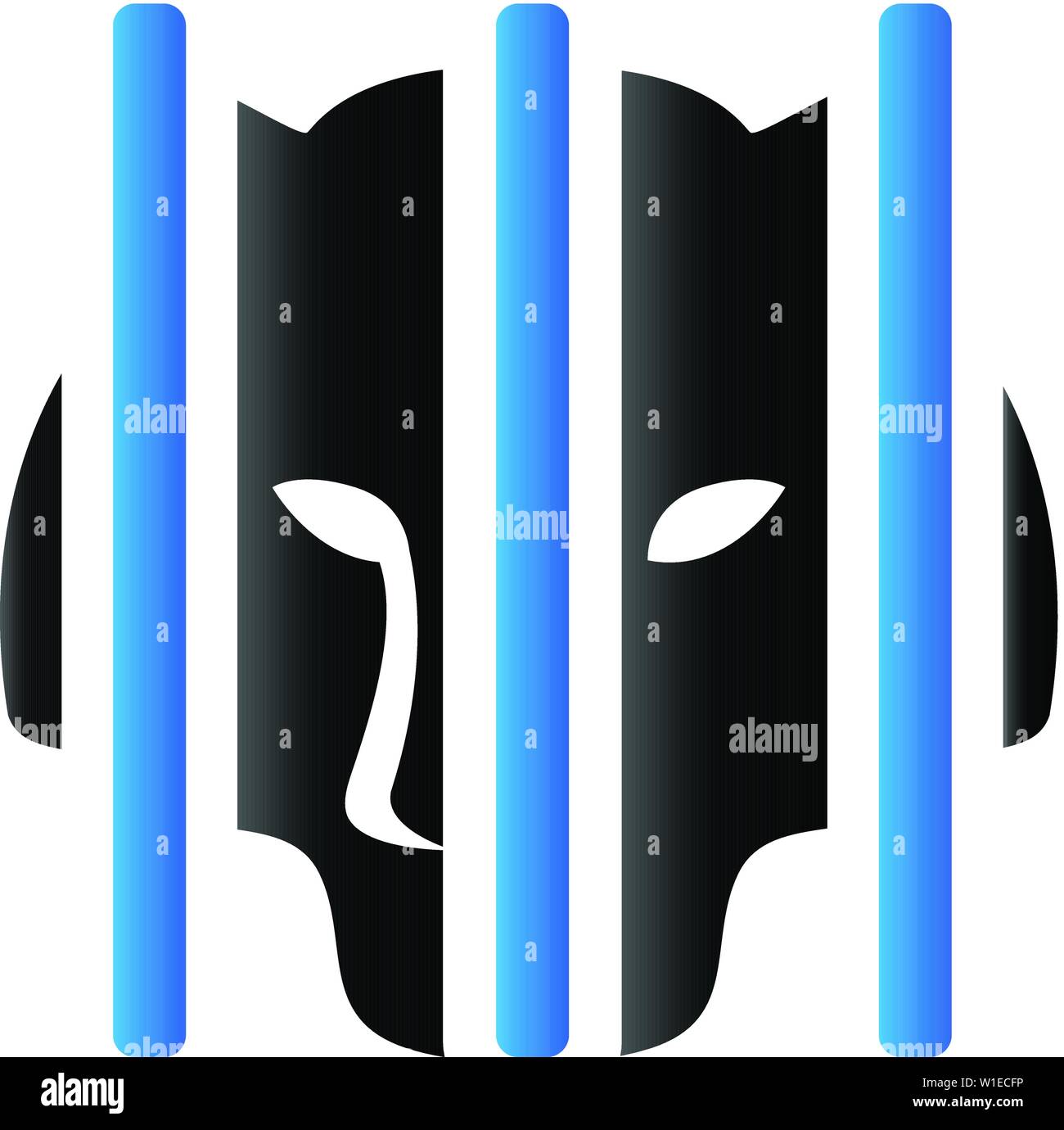 Caged animal icon in duo tone color. Bear zoo quarantine Stock Vector ...