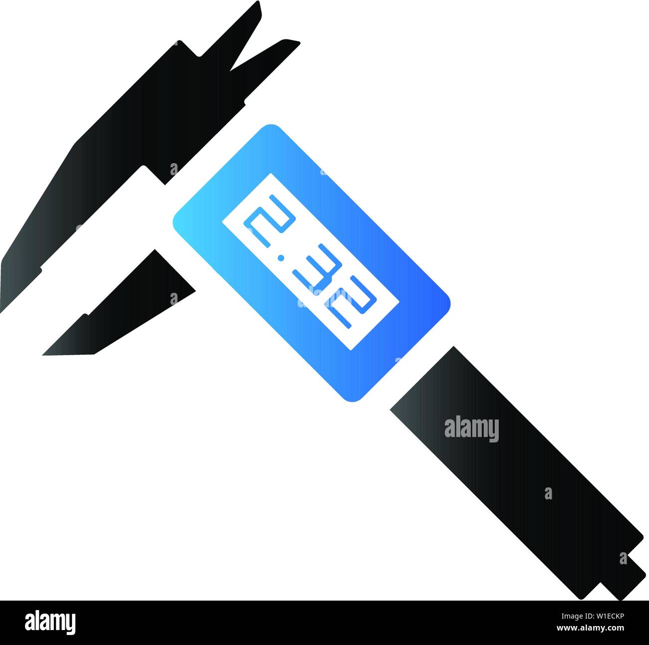Digital caliper icon in duo tone color. Instrument equipment ...