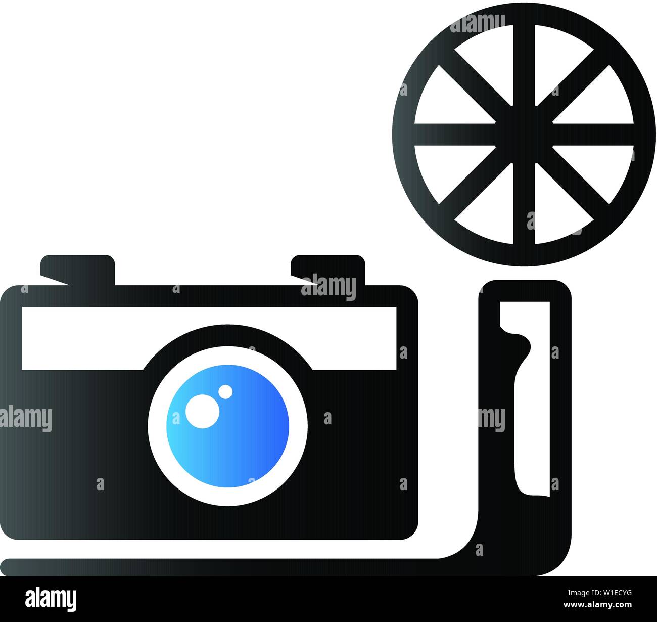 Vintage camera icon in duo tone color. Photography picture imaging ...