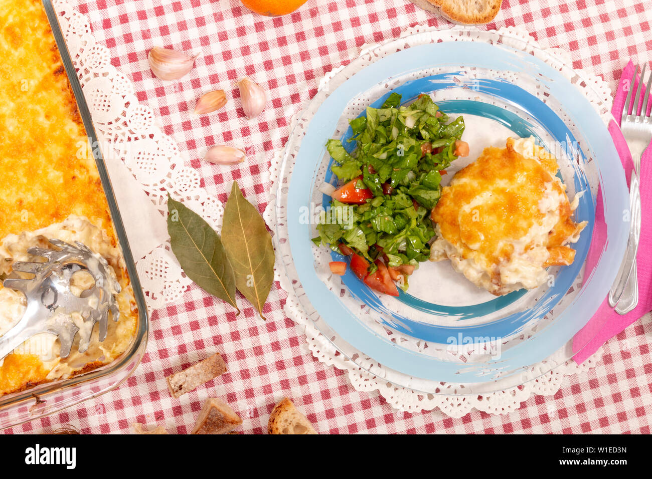 Cod fish with cream, a traditional portuguese dish, with potatoes ...