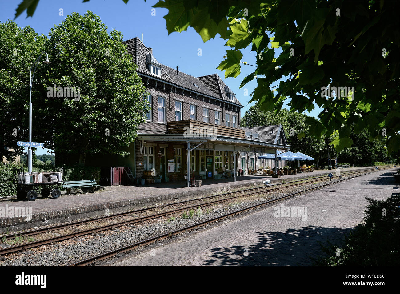 Station building at the museum station of the South Limburg Steam ...