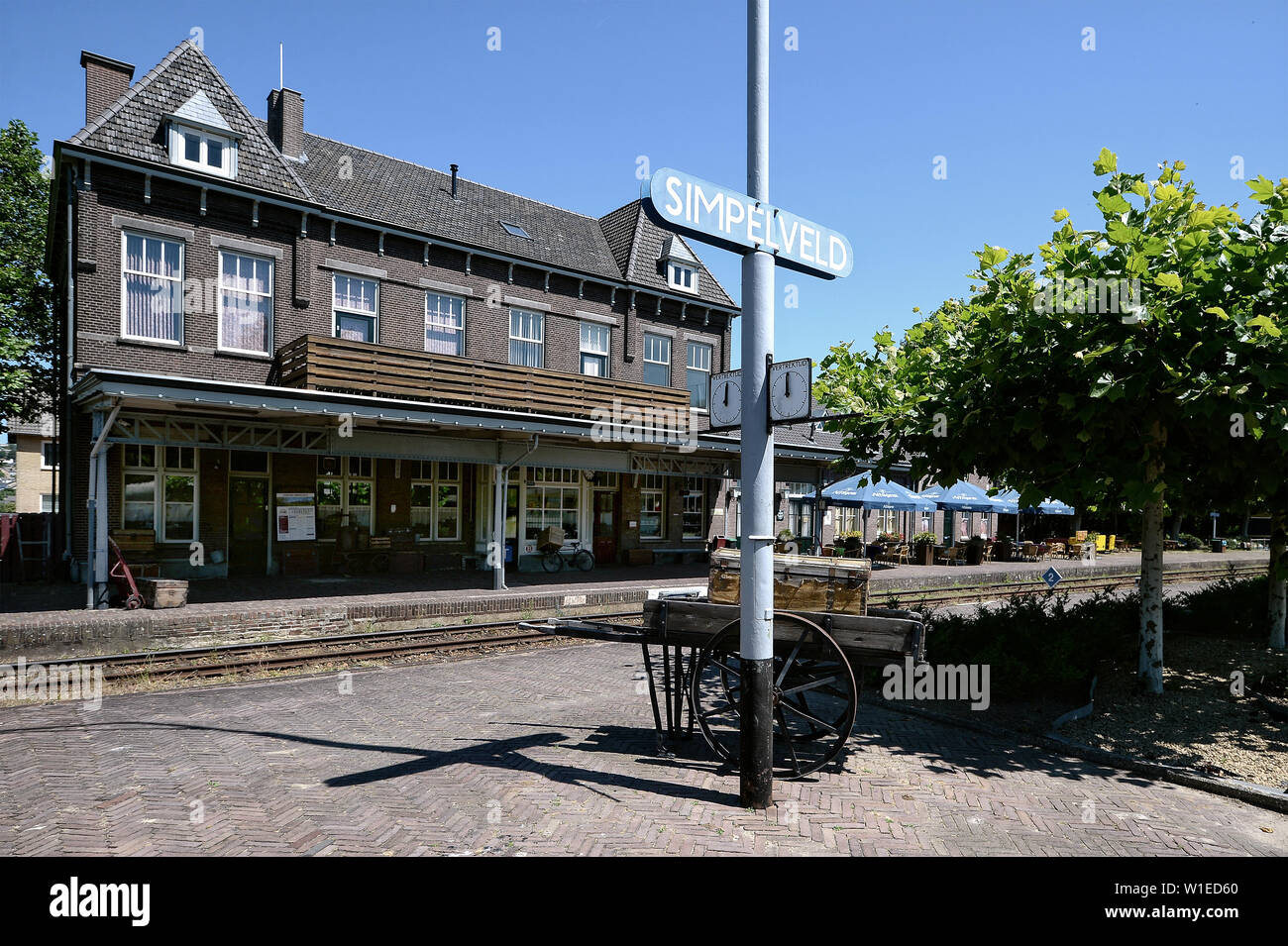Station building at the museum station of the South Limburg Steam ...