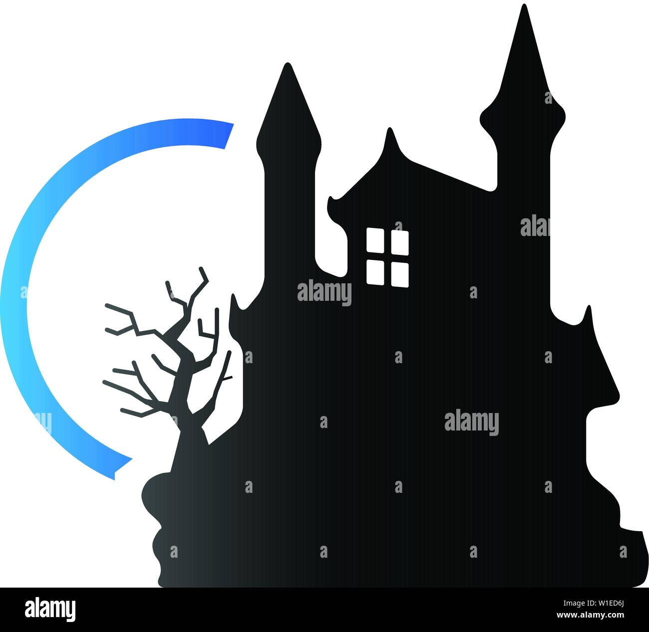 Haunted castle and night and cliff hi-res stock photography and images ...