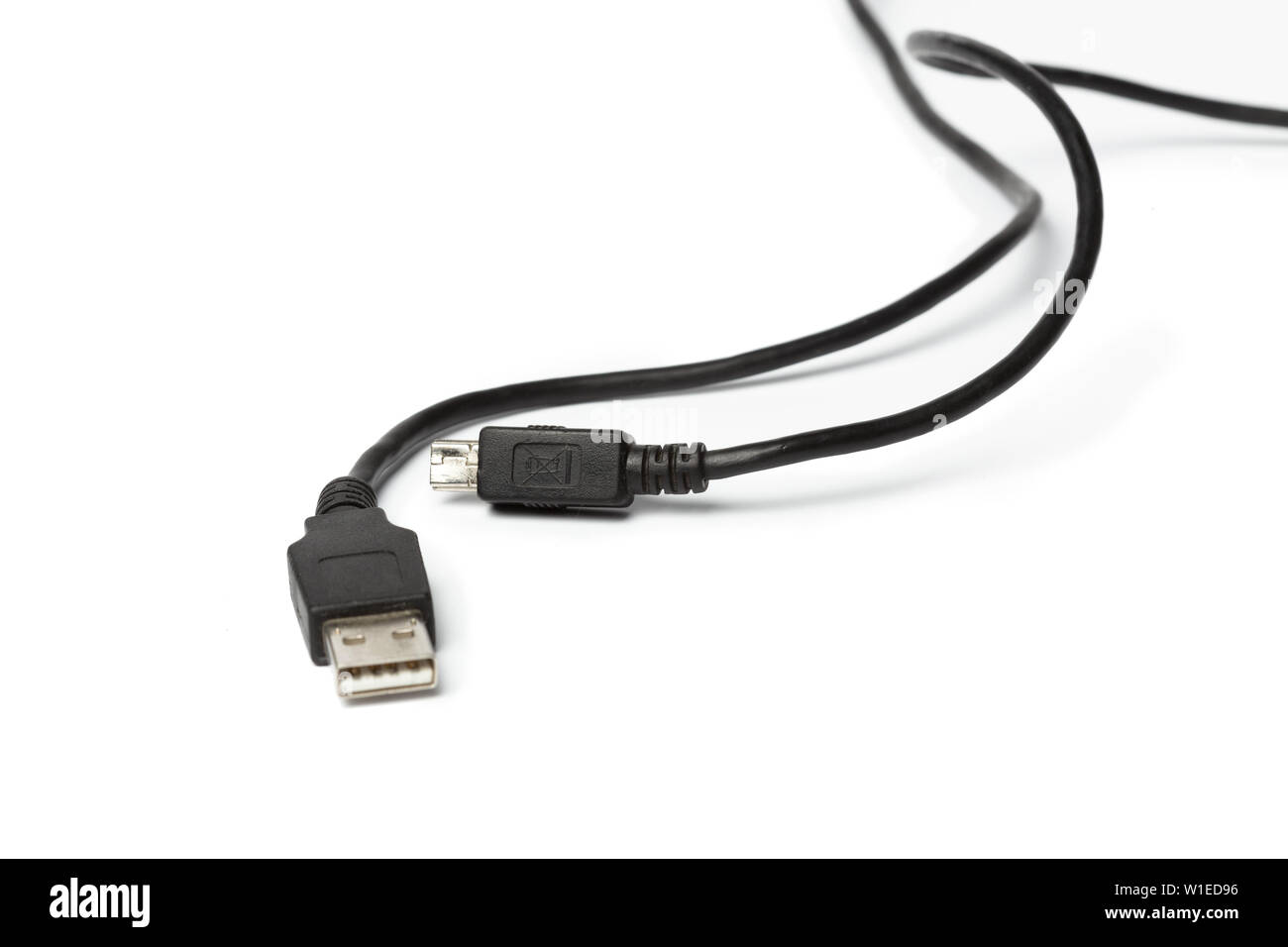 USB Cable Plug isolated on White Background Stock Photo - Alamy