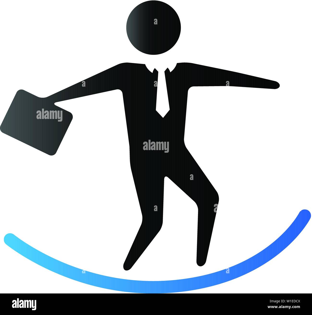 Businessman challenge icon in duo tone color Stock Vector Image & Art ...