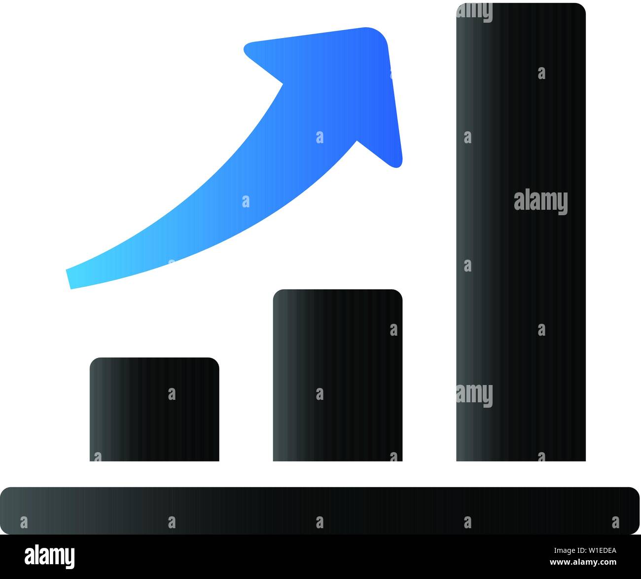 Bar chart icon in duo tone color. Finance report banking growth Stock ...