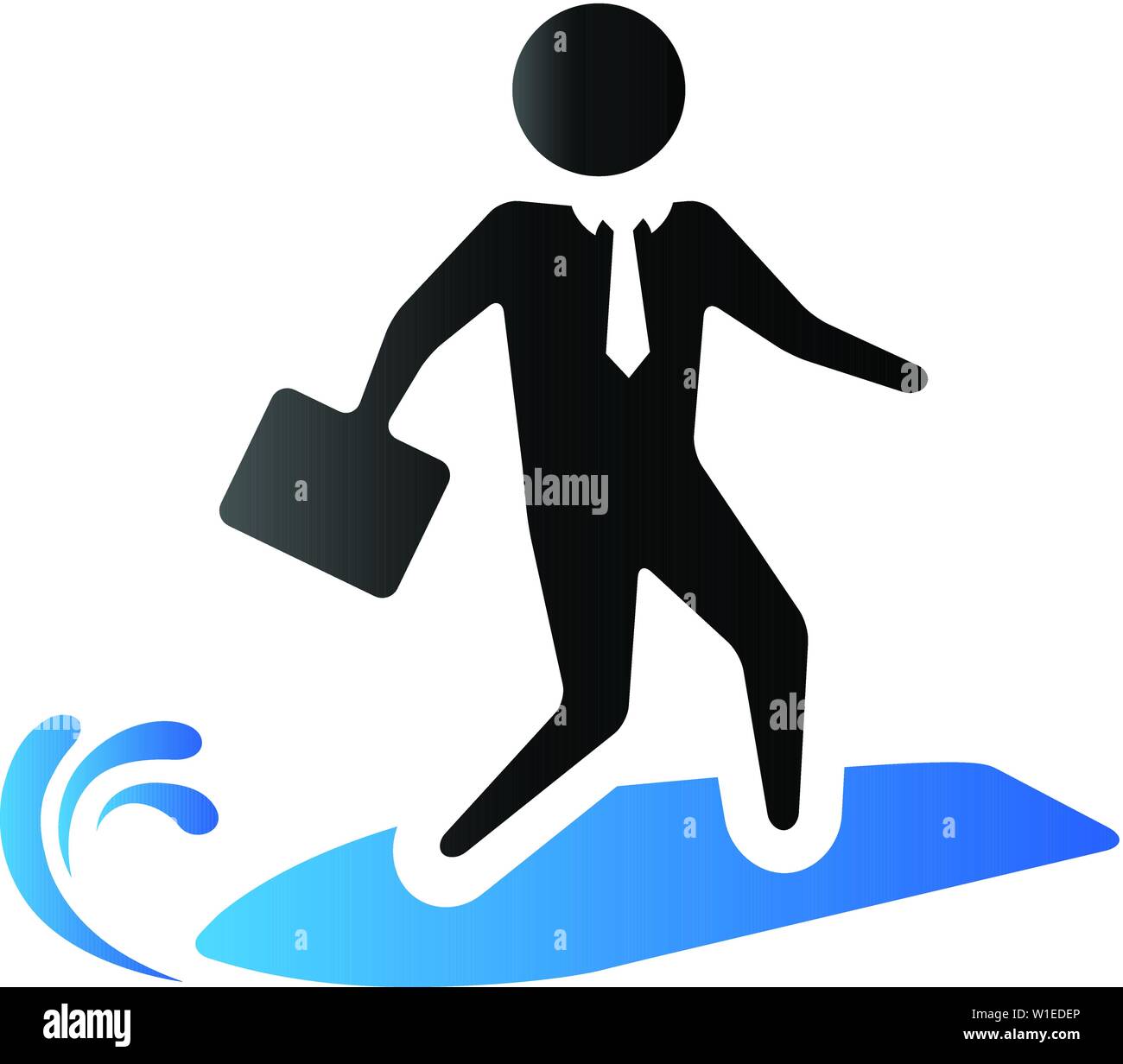 Businessman challenge icon in duo tone color Stock Vector Image & Art ...
