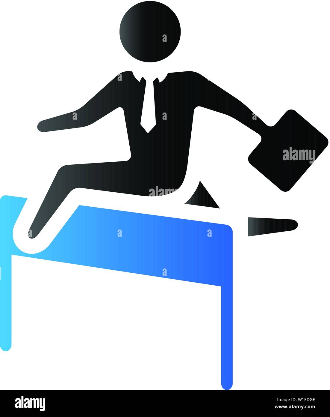 Businessman challenge icon in duo tone color Stock Vector Image & Art ...