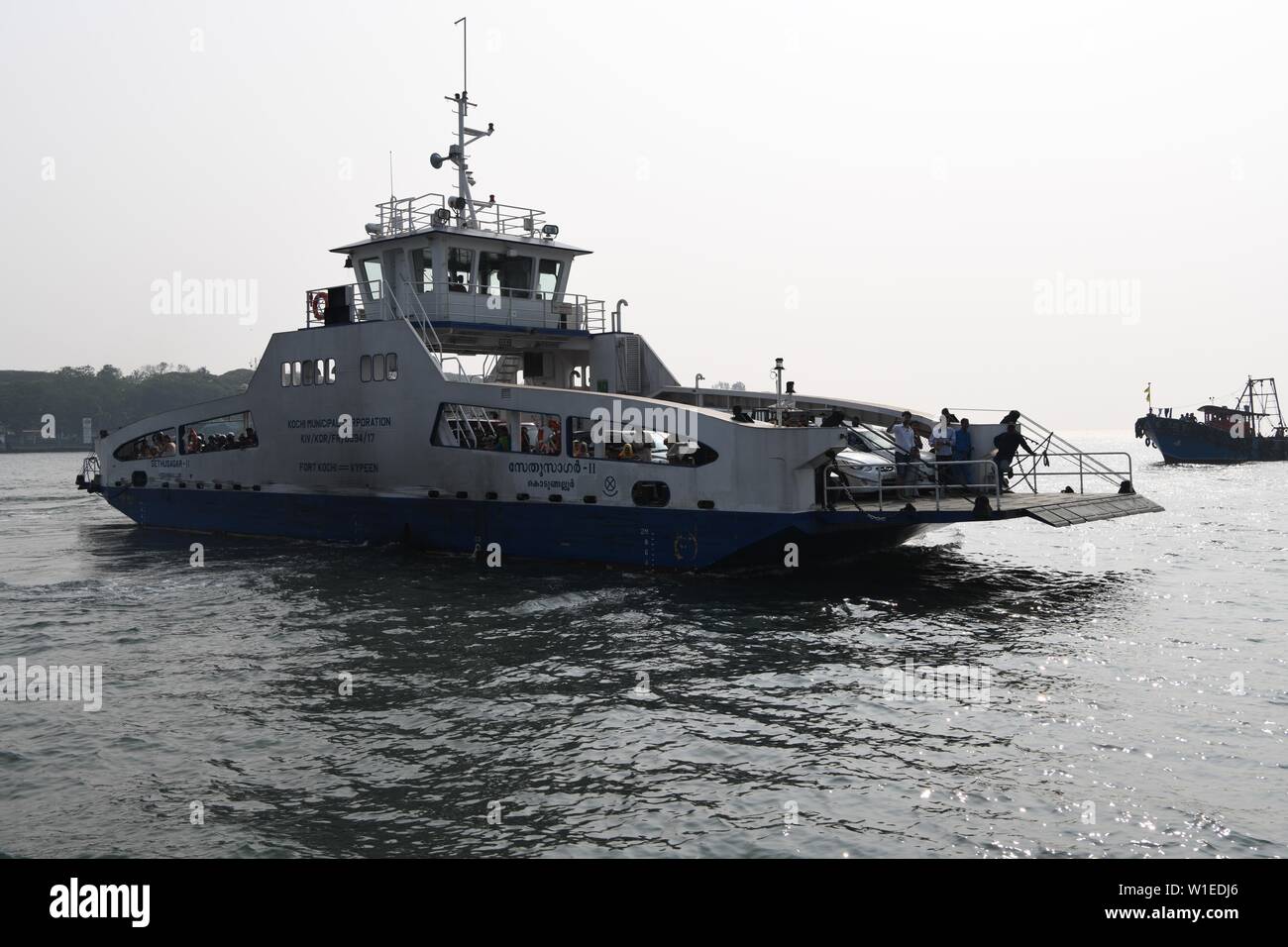 Fort Kochi to Vypin Ferry, India Stock Photo - Alamy