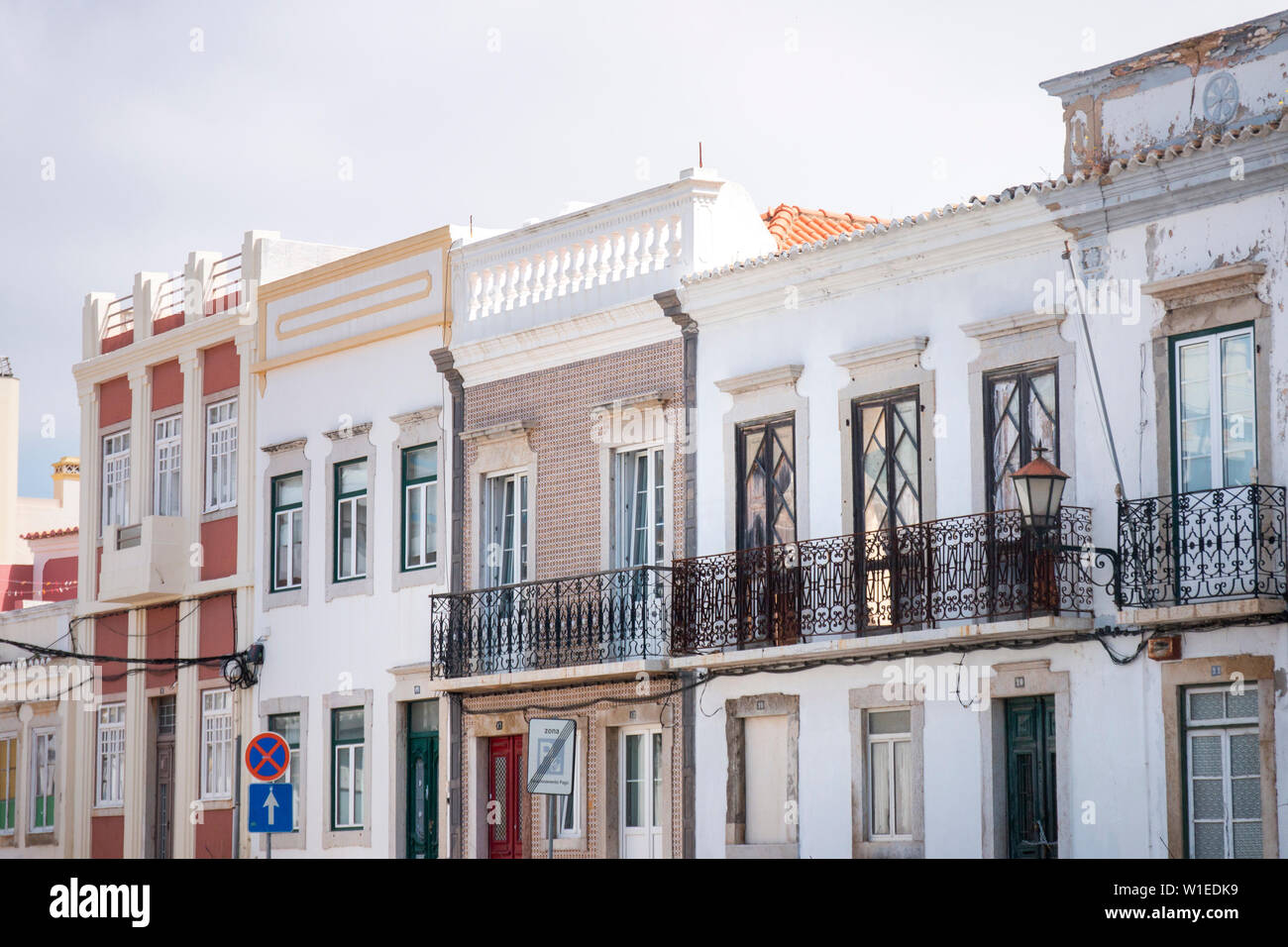 View of the typical beautiful architecture on buildings of portuguese ...