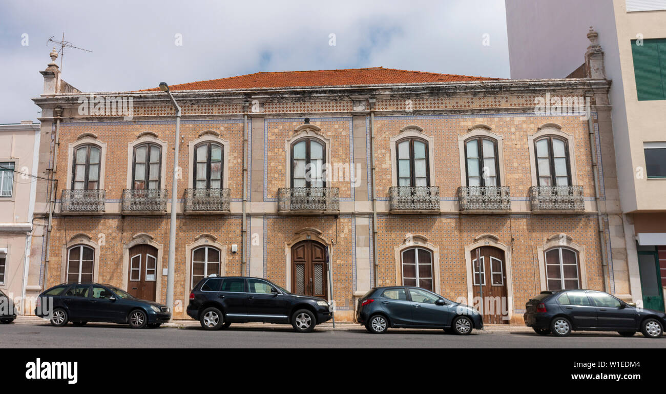 View of the typical beautiful architecture on buildings of portuguese ...