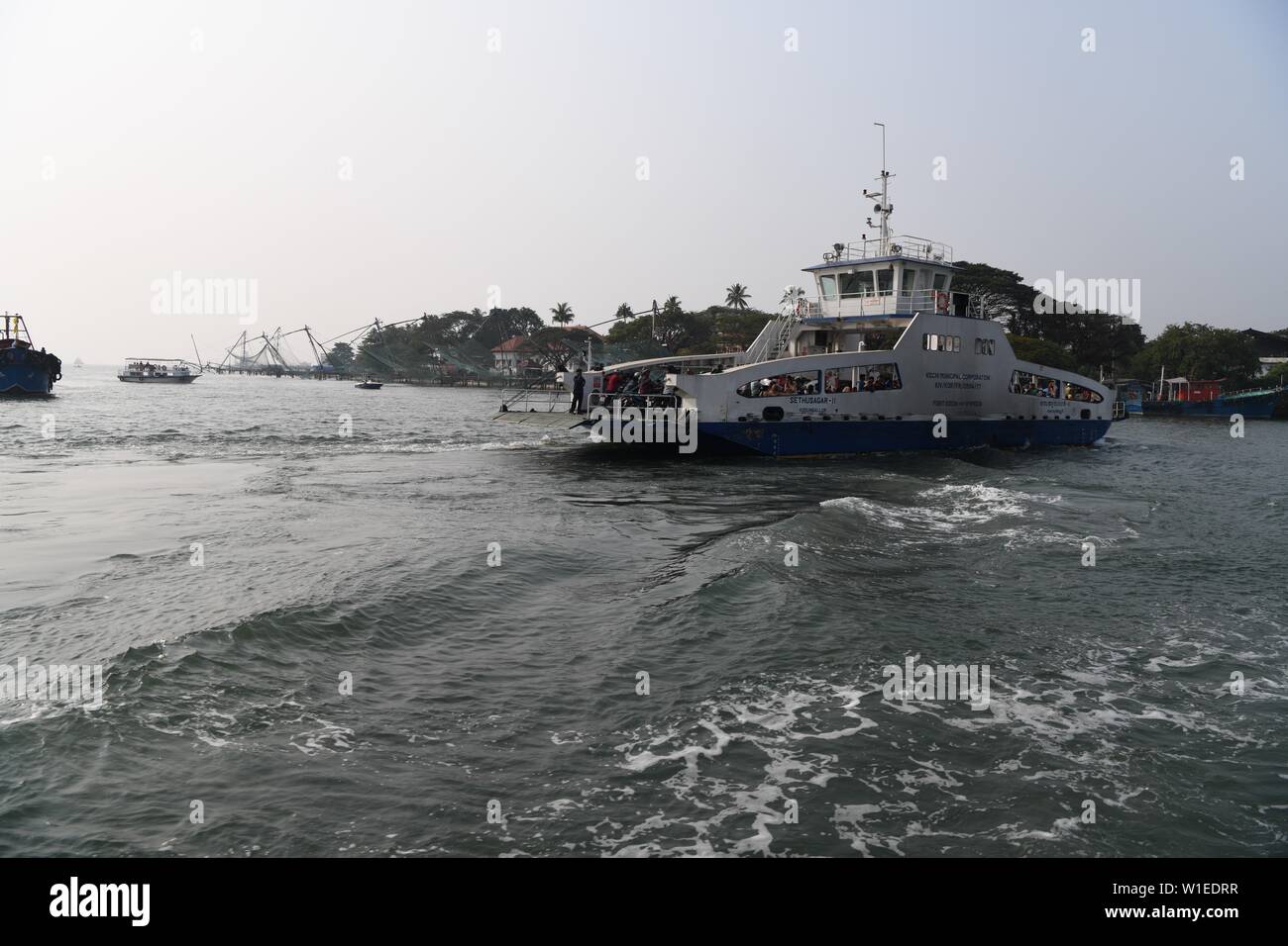 Fort Kochi to Vypin Ferry, India Stock Photo - Alamy