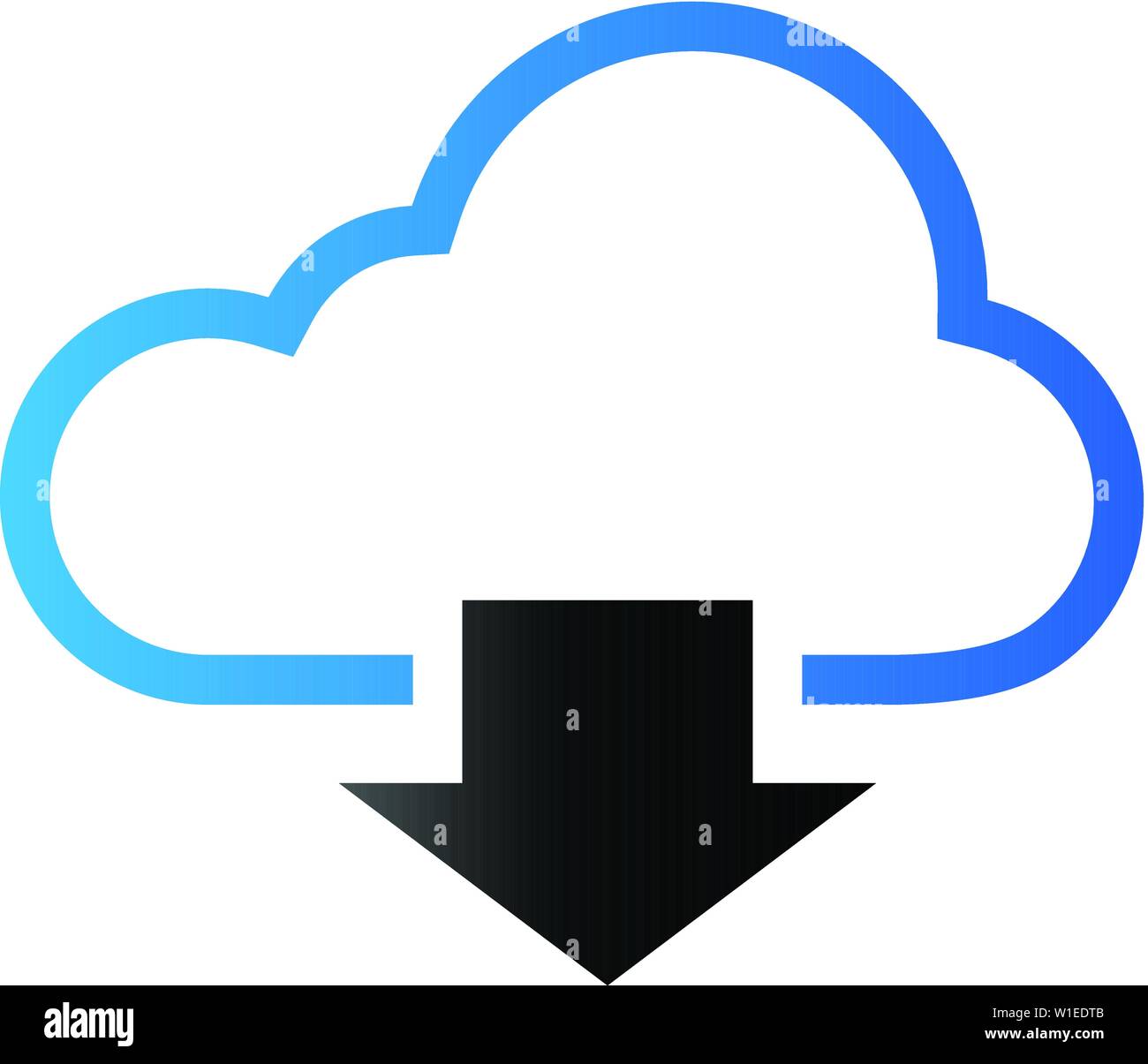 Cloud icon with arrows in duo tone color. Computing data storage Stock ...